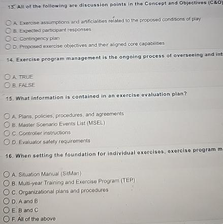 Solved All of the following are discussion points in the | Chegg.com