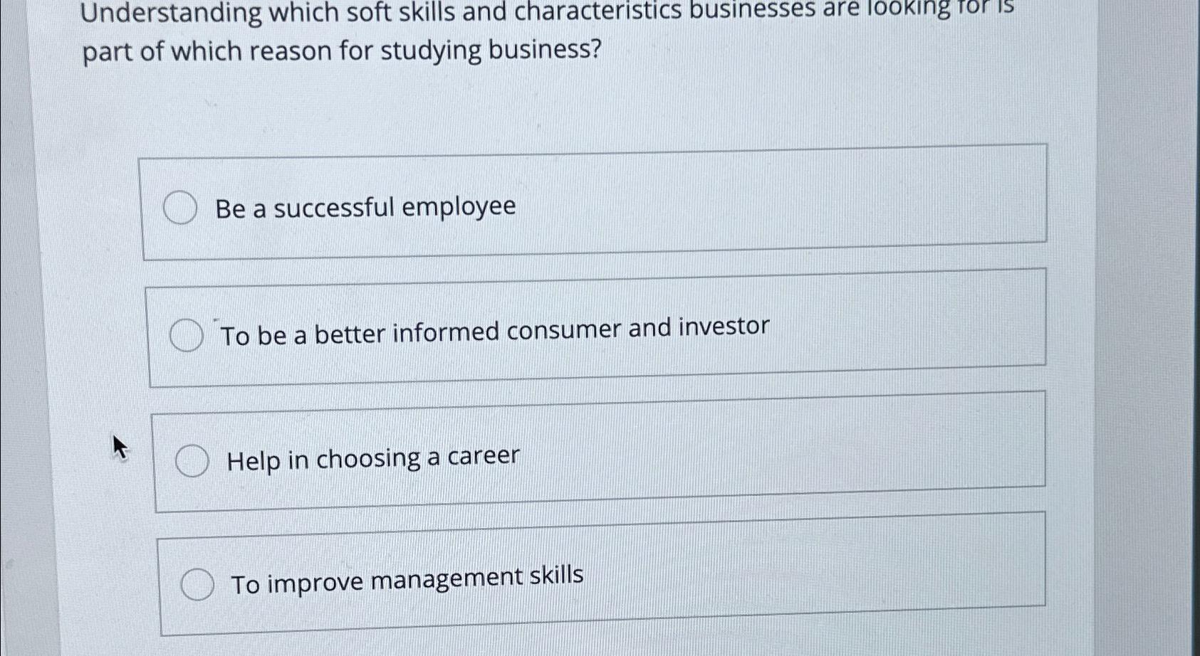 Solved Understanding which soft skills and characteristics | Chegg.com