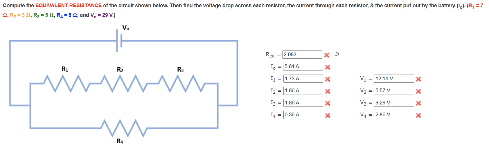 Solved Compute the EQUIVALENT RESISTANCE of the circuit | Chegg.com