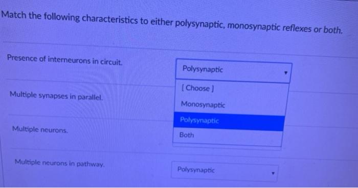 Solved Match the following characteristics to either | Chegg.com