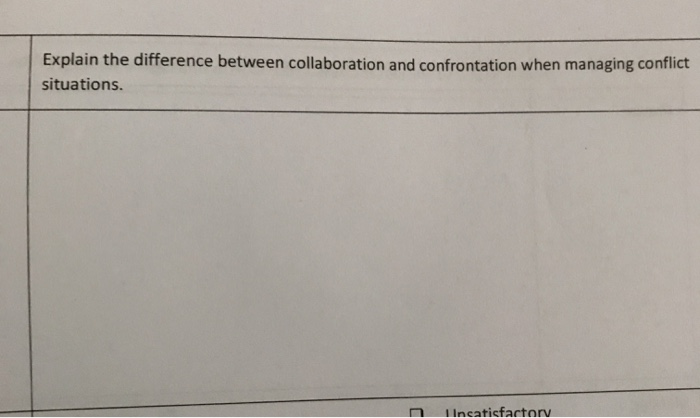 Solved Explain the difference between collaboration and | Chegg.com