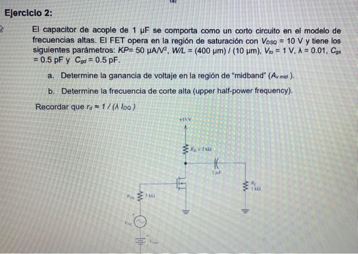 The 1 UF coupling capacitor behaves like a short | Chegg.com
