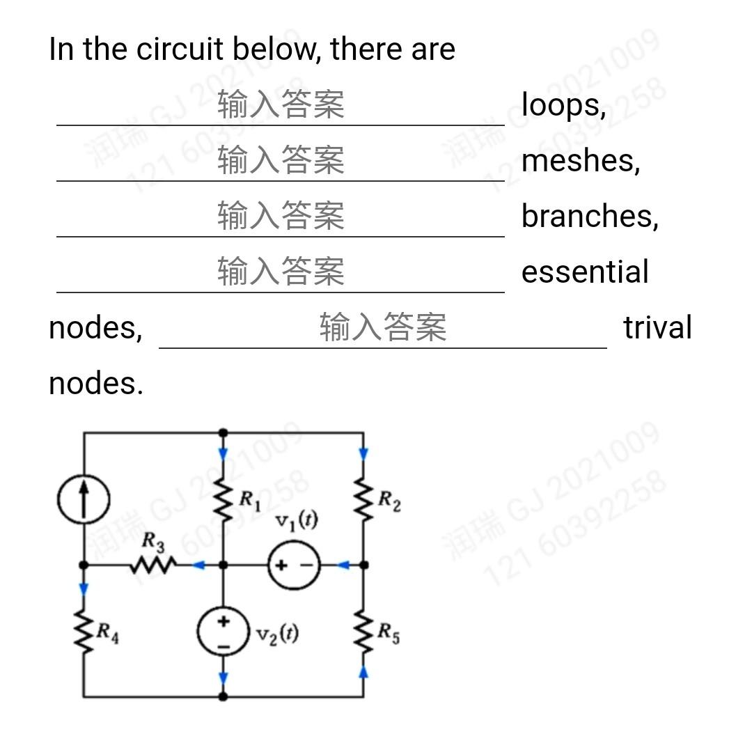 Solved In the circuit below, there are 输入答案 loops, 输入答案 | Chegg.com