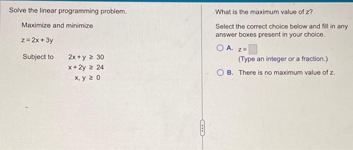 Solved Solve the linear programming problem. What is the | Chegg.com