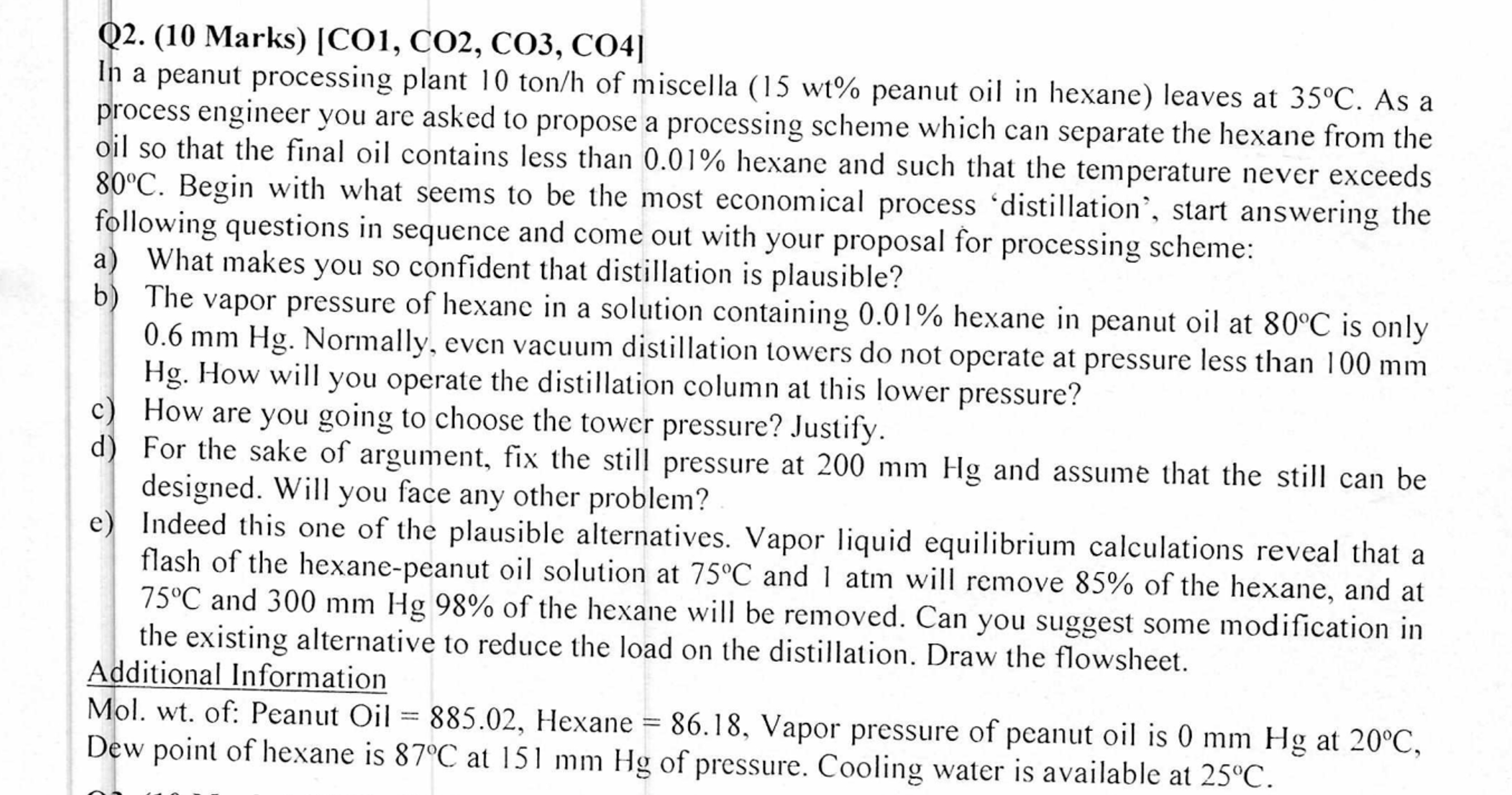 Solved Q2. (10 ﻿Marks) [CO1, ﻿CO2, ﻿CO3, ﻿CO4]In a peanut | Chegg.com