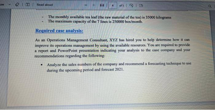 Solved Required case analysis:-as an operations management | Chegg.com