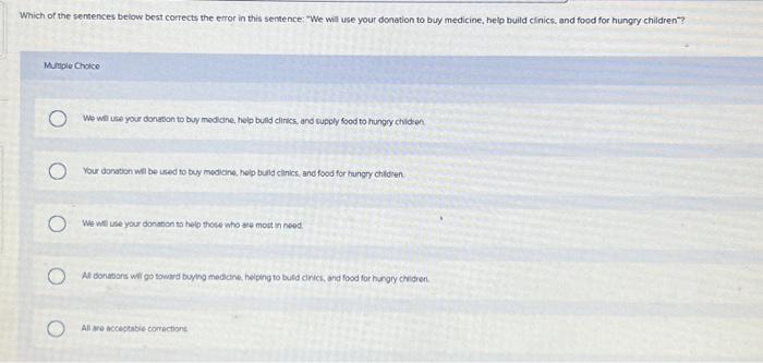 To write o unified sentence, you should Multple | Chegg.com