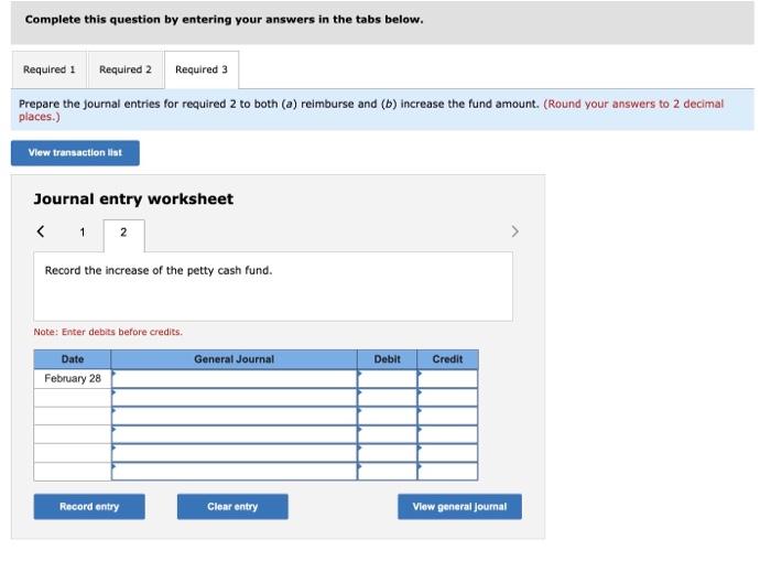 Solved Nakashima Gallery had the following petty cash | Chegg.com