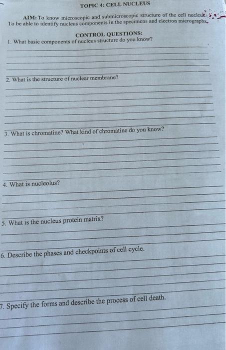 Solved AIM: To know microscopic and submicroscopic structure | Chegg.com