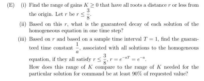 Solved Control design problem Suppose you want to | Chegg.com