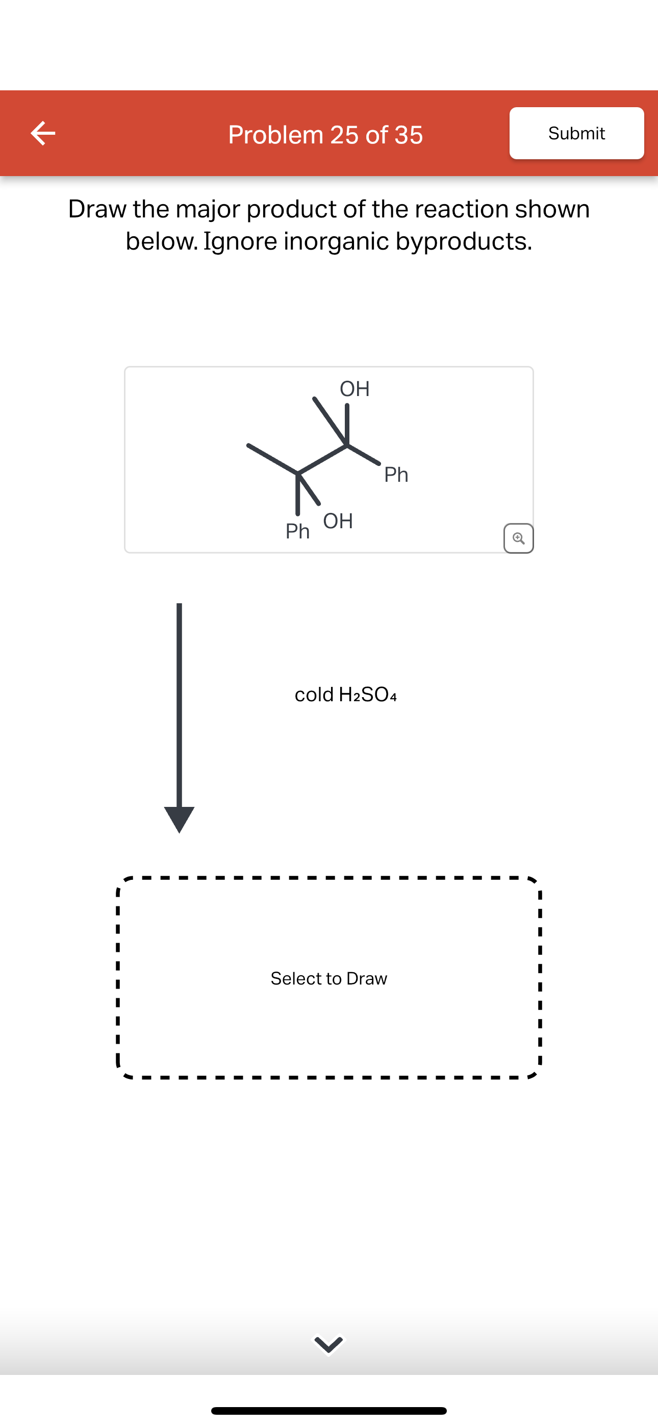 Solved Draw the major product of the reaction shownbelow. | Chegg.com