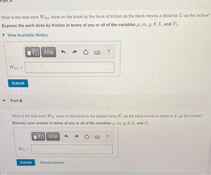 Solved A block of weight mg sits on an inclined plane as | Chegg.com