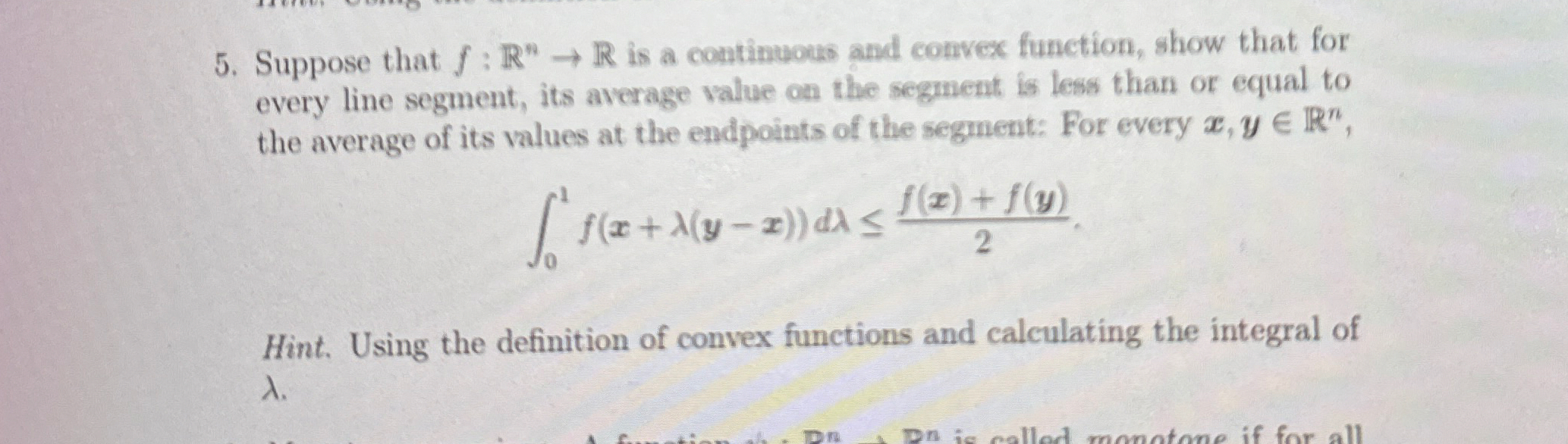 Solved Suppose that f:Rn→R ﻿is a continuous and convex | Chegg.com