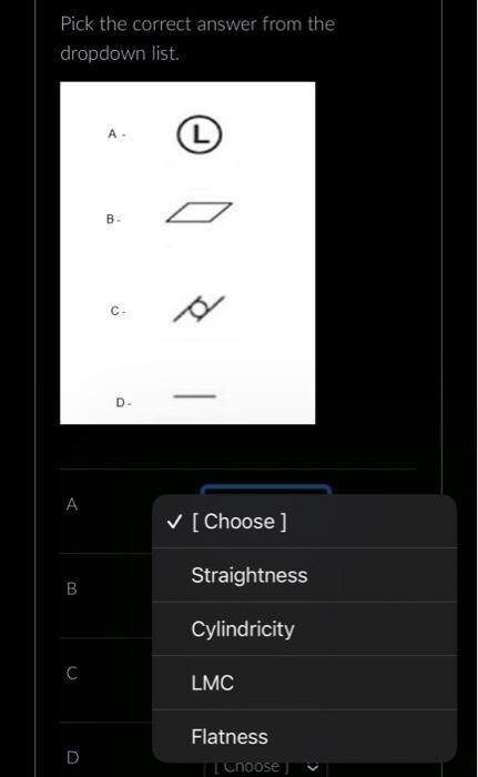 Solved Pick the correct answer from the dropdown list. | Chegg.com