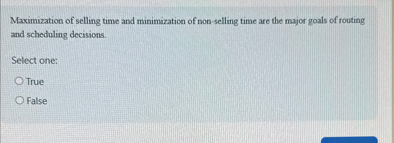 Solved Maximization of selling time and minimization of | Chegg.com