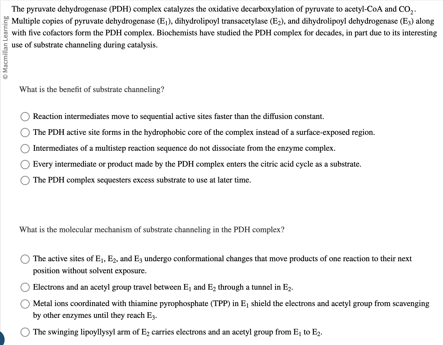 Solved The pyruvate dehydrogenase (PDH) ﻿complex catalyzes | Chegg.com
