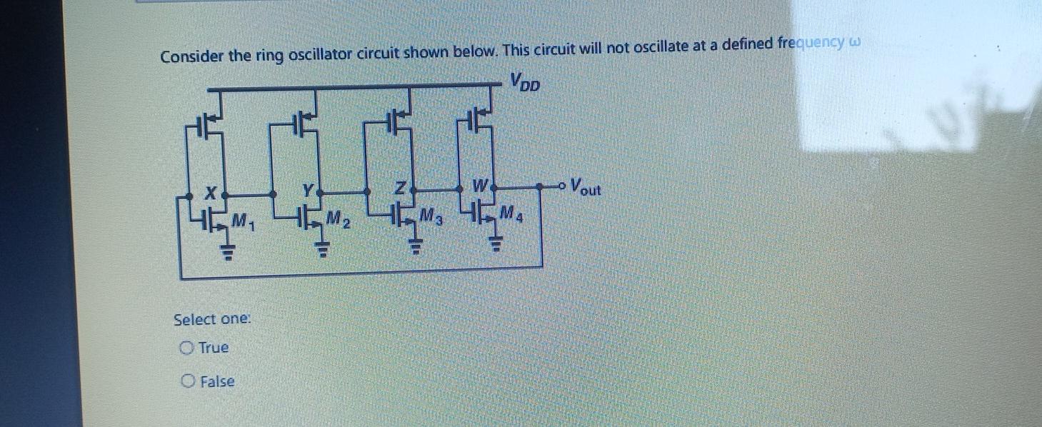 Solved Consider the ring oscillator circuit shown below. | Chegg.com