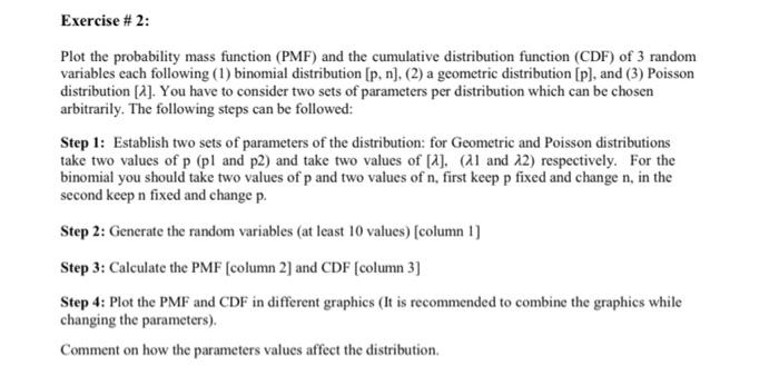 Solved Plot the probability mass function (PMF) and the | Chegg.com