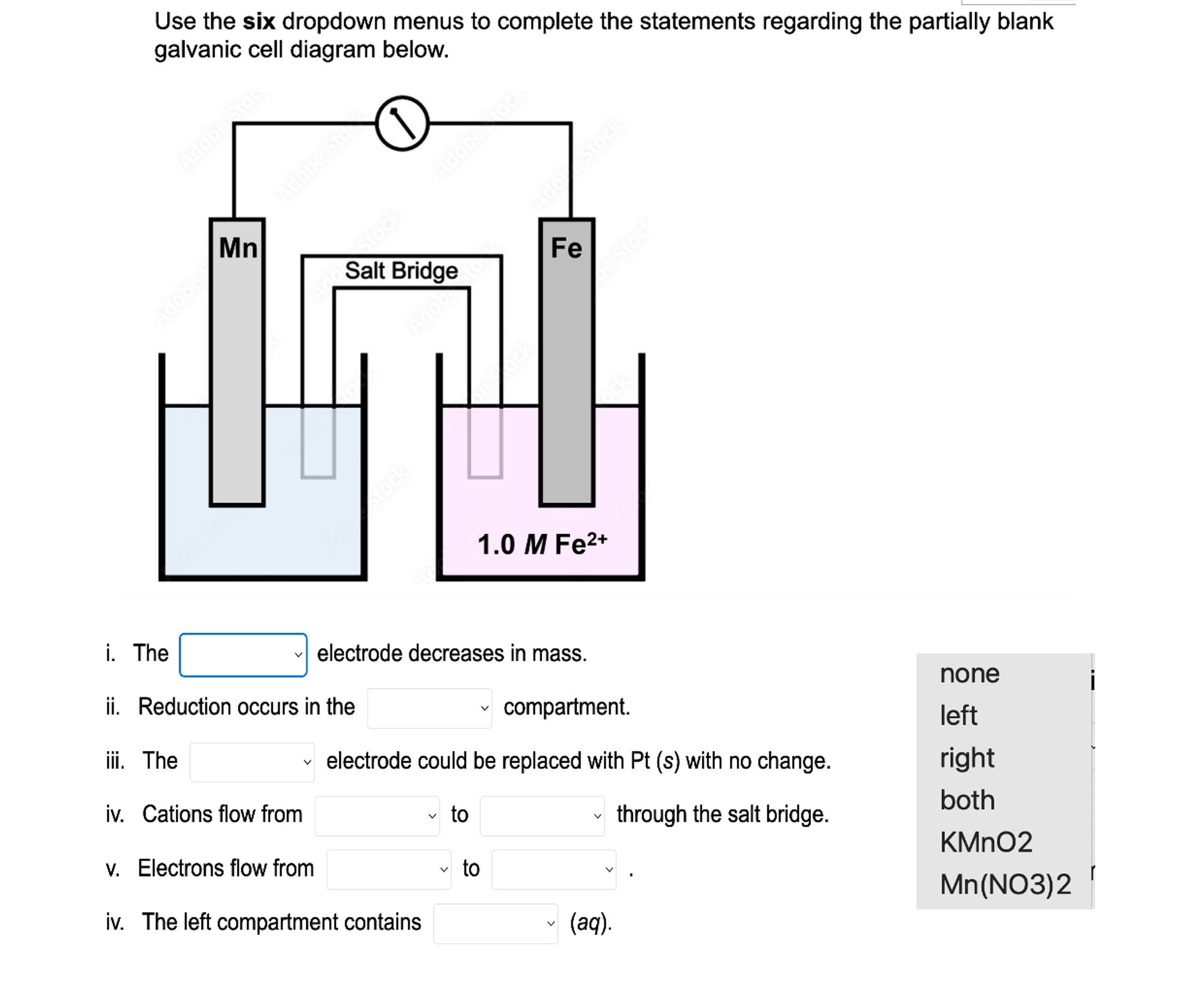 Solved Use the six dropdown menus to complete the statements | Chegg.com