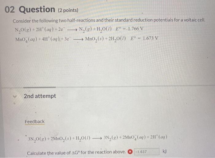 Solved 02 Question (2 points) Consider the following two | Chegg.com