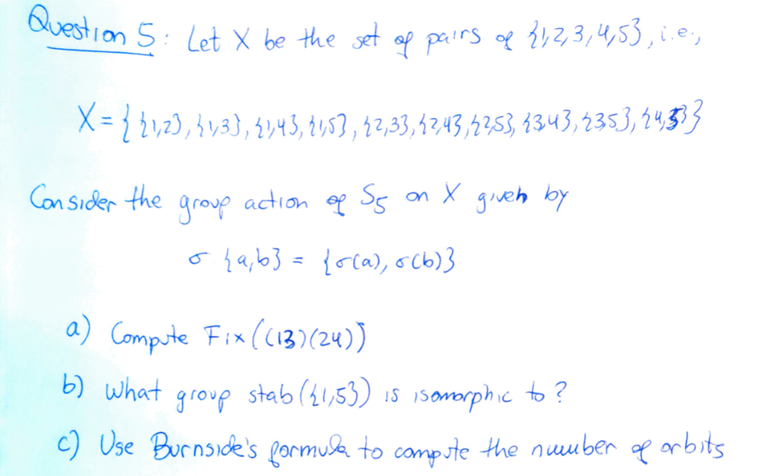 Question 5: Let x ﻿be the set of pairs of | Chegg.com