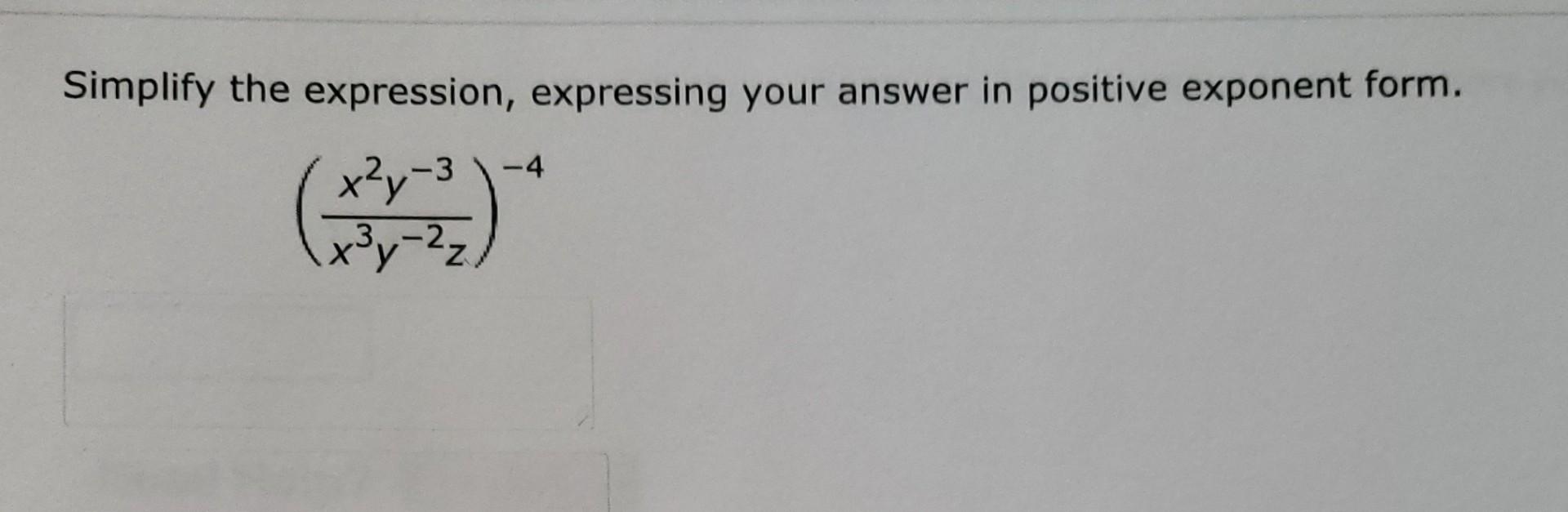 Solved Simplify the expression, expressing your answer in | Chegg.com