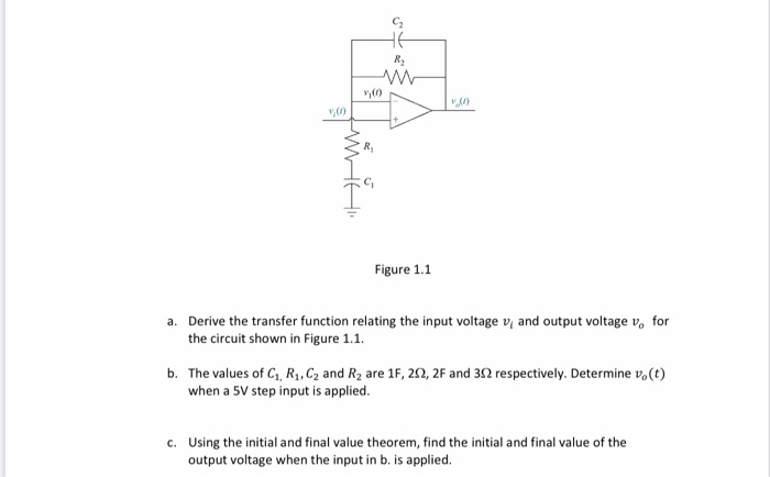 Solved R YO R Figure 1.1 a. Derive the transfer function | Chegg.com