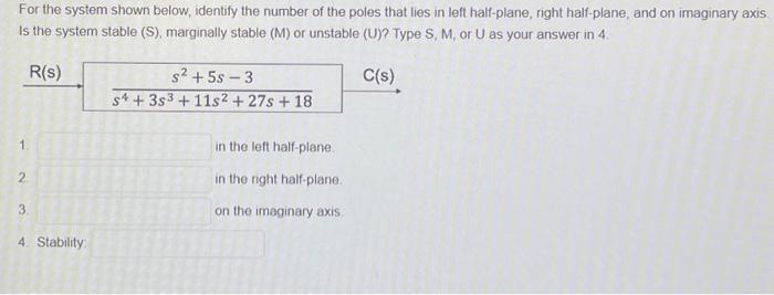 Solved For the system shown below, identify the number of | Chegg.com