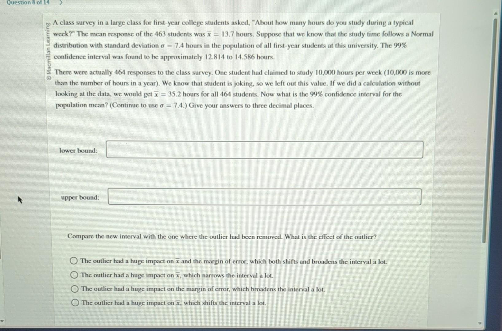 Solved A class survey in a large class for first-year | Chegg.com