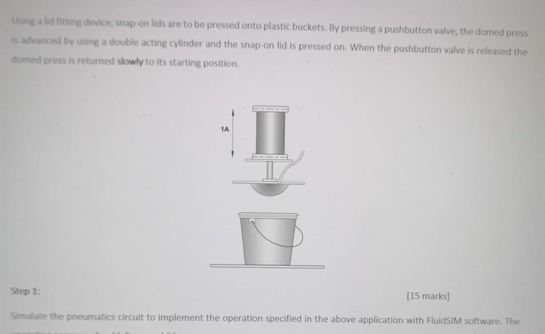 Using a lid fitting device, snap-on lids are to be | Chegg.com