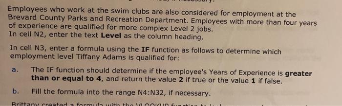 Solved Employees who work at the swim clubs are also | Chegg.com