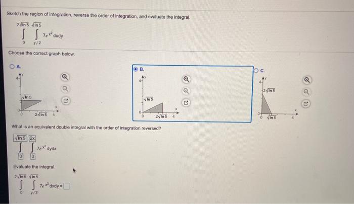 Solved For the given double integral, sketch the region of | Chegg.com