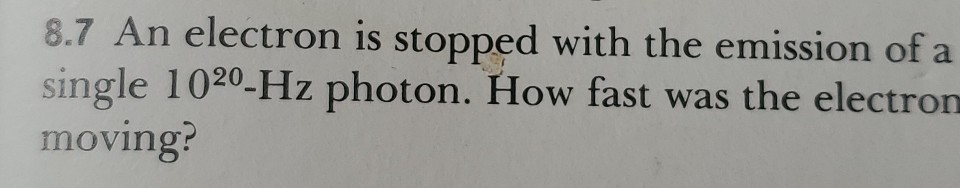 Solved the answer is .833c but I don't know how to get it | Chegg.com