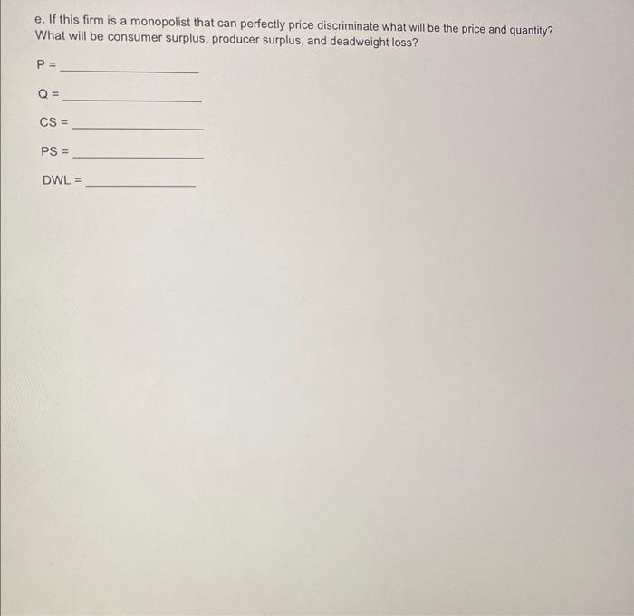 Solved 4. (6 Points) Demand is given by P=200−0.2Q and | Chegg.com