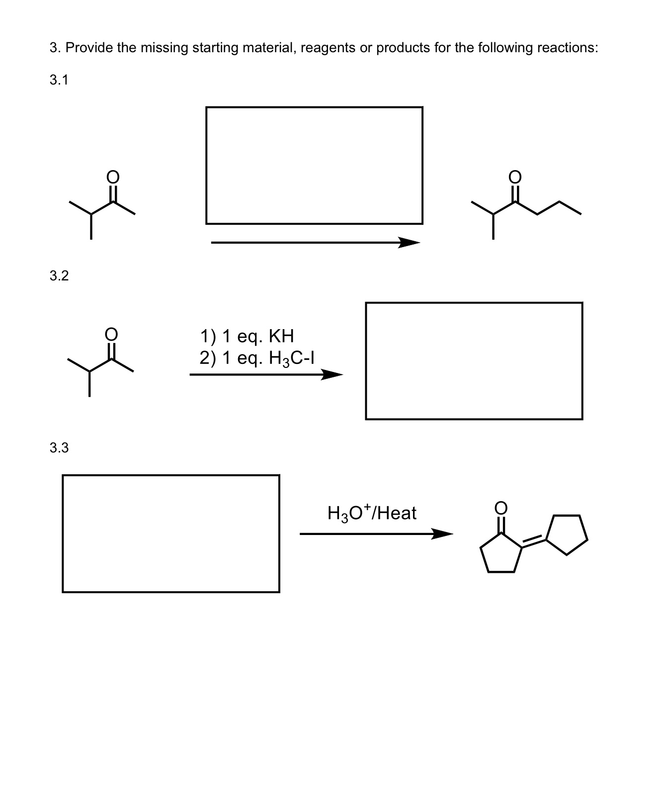 Solved Provide the missing starting material, reagents or | Chegg.com