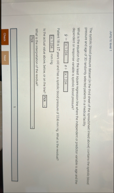 Solved Jump to level 1The systolic blood pressure dataset | Chegg.com