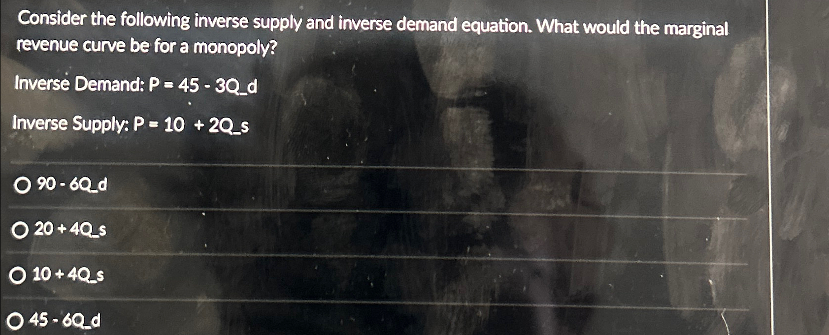Solved Consider the following inverse supply and inverse | Chegg.com Solved Consider the following inverse supply and inverse | Chegg.com