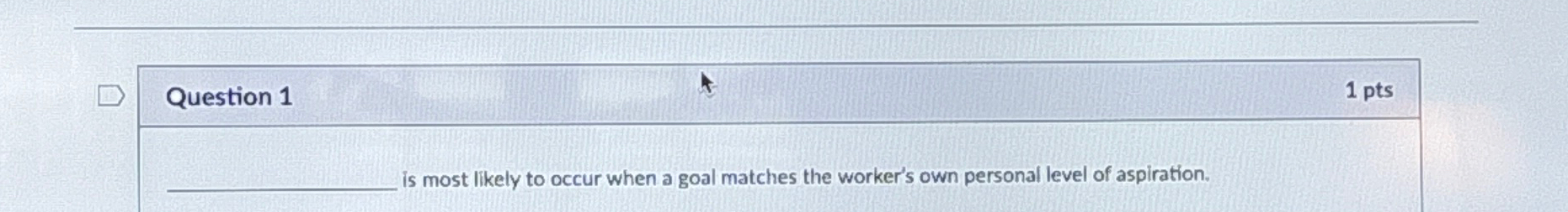 Solved Question 11 ﻿ptsis most likely to occur when a goal | Chegg.com