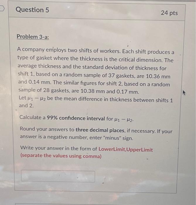 Solved A company employs two shifts of workers. Each shift | Chegg.com