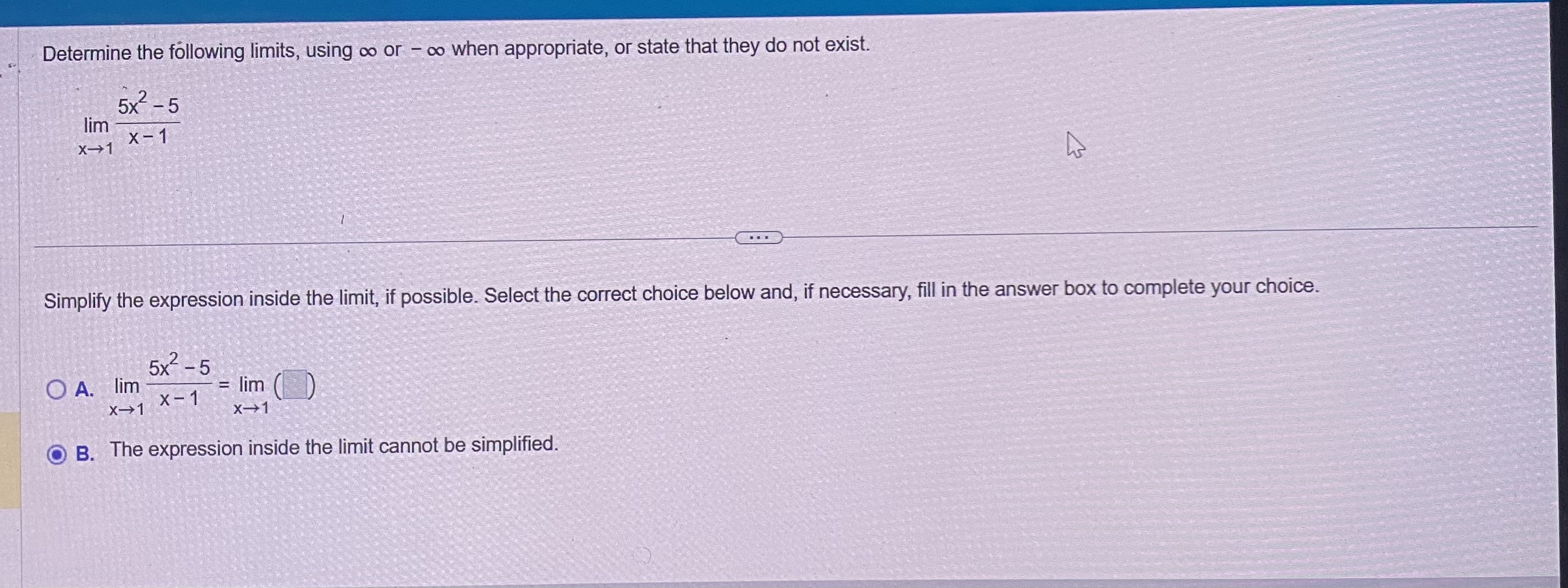 Solved Determine the following limits, ﻿using ∞ ﻿or -∞ ﻿when | Chegg.com