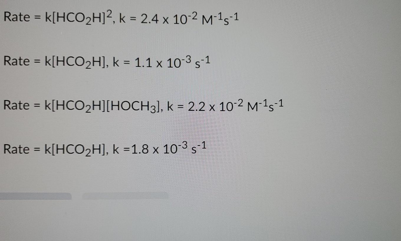 Solved What is the rate law for this reaction? O=O O=O + | Chegg.com