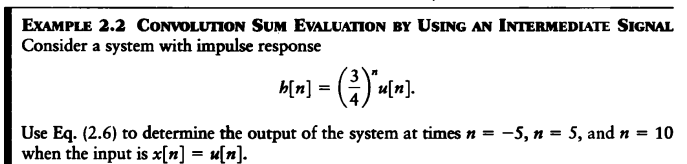 Solved Example 2.2 ﻿Convolution Sum Evaluation by Using an | Chegg.com