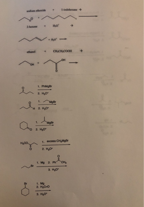 Solved Give the major organic product(s) for each of the | Chegg.com