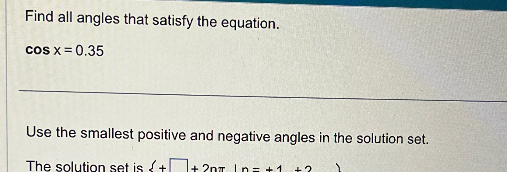 Solved Find all angles that satisfy the | Chegg.com