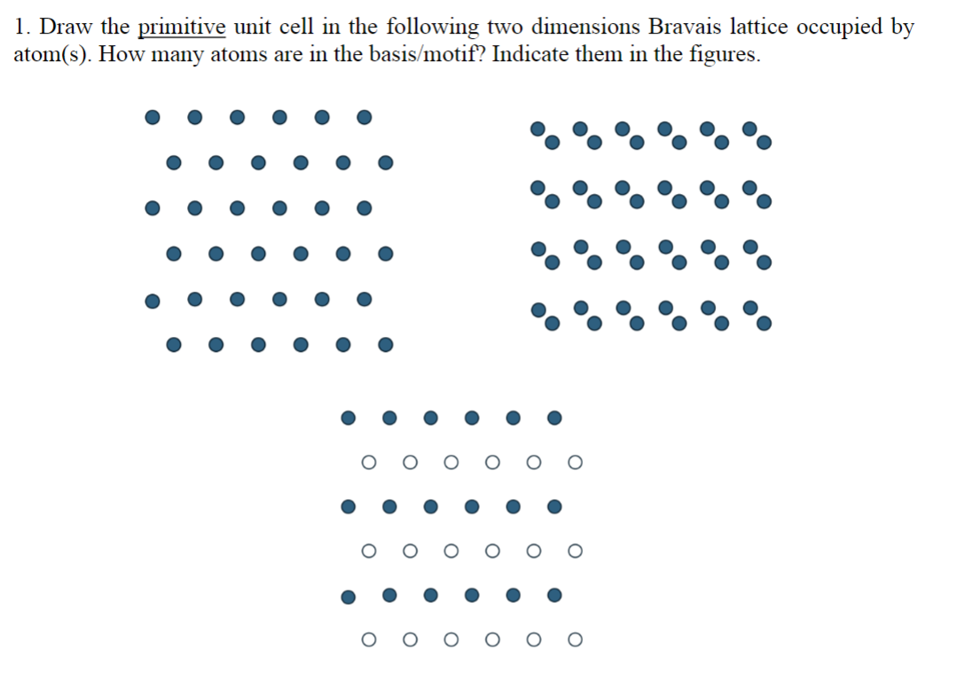 Draw The Primitive Unit Cell In The Following Two