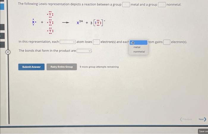 The following Lewis representation depicts a reaction | Chegg.com