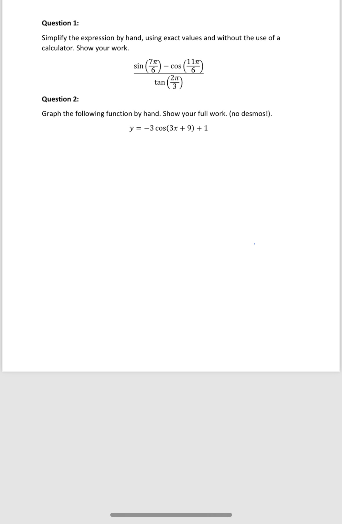 Solved Question 1simplify The Expression By Hand Using