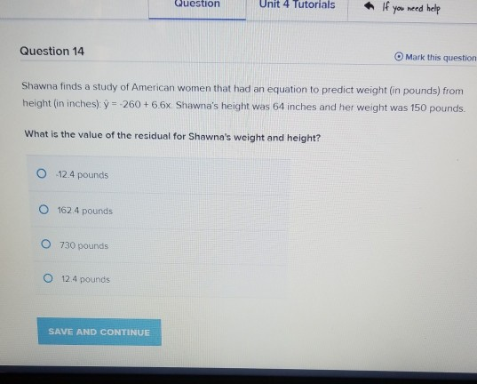 Solved Unit 4 Tutorials If you need help Which statement | Chegg.com
