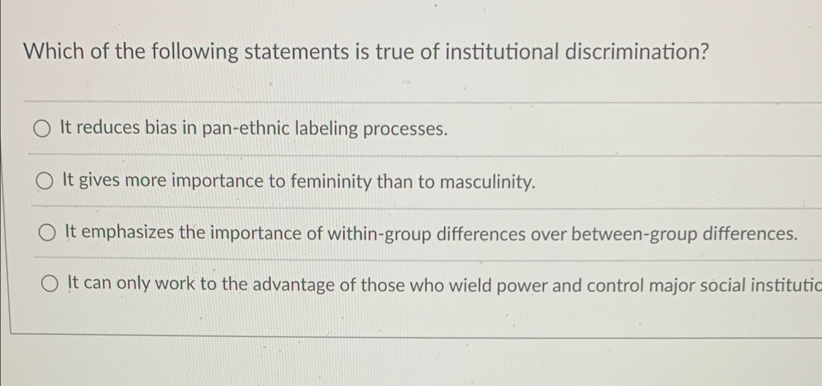 Solved Which of the following statements is true of | Chegg.com