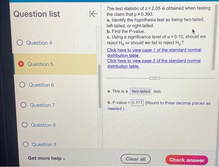 Solved Question 8 Question 9 Get more help - | Chegg.com